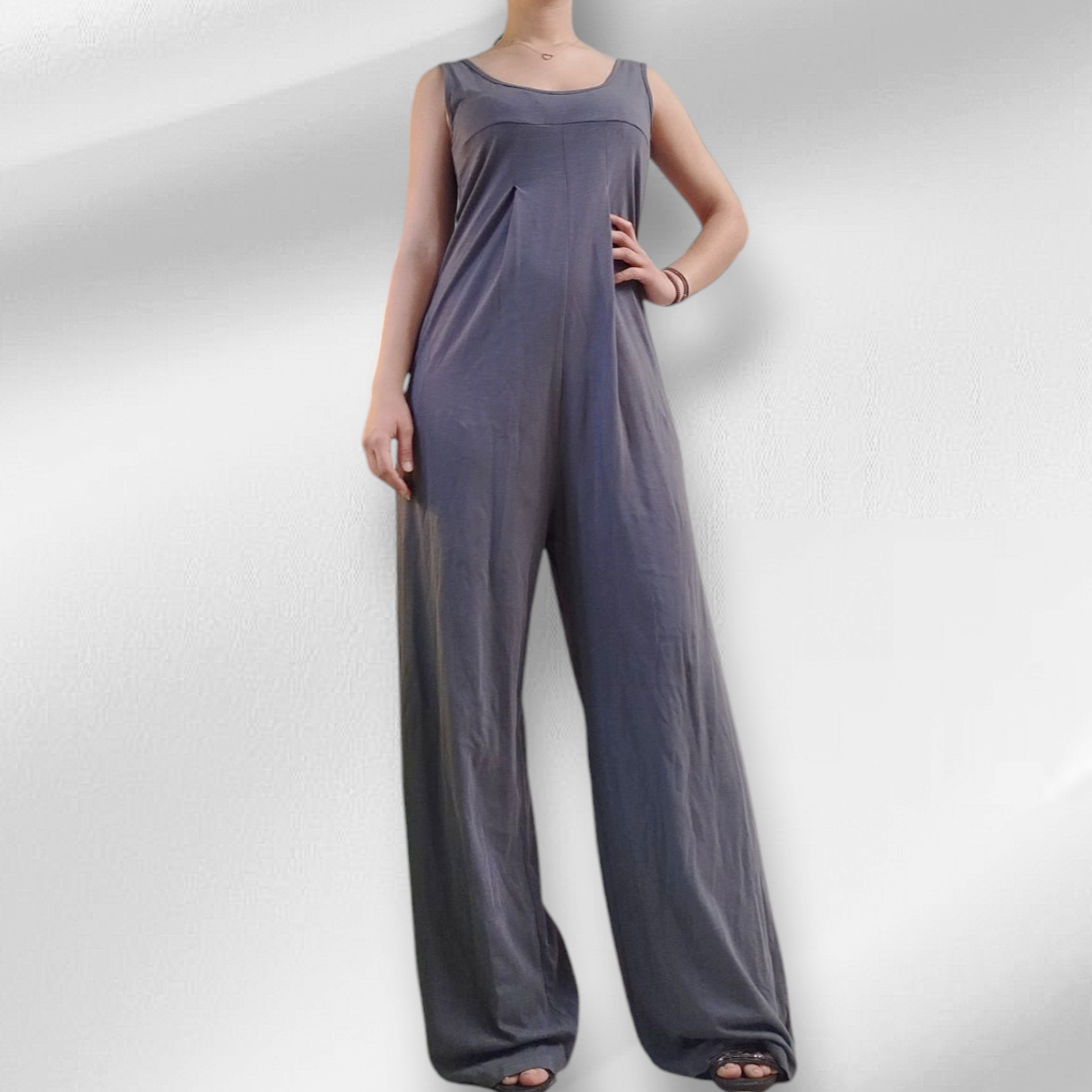 Ολόσωμη Μολυβί Φόρμα Με Πιέτα - FamShop