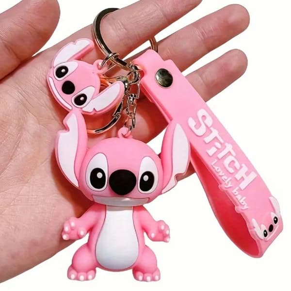 Ροζ Μπρελόκ "Lilo and Stitch" Φιγούρα - FamShop